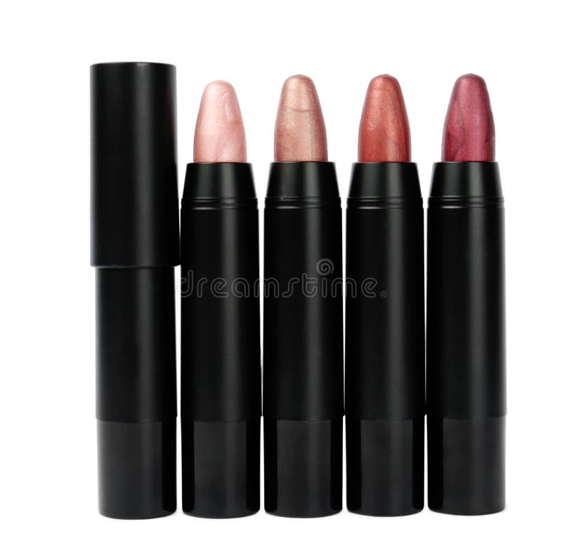 Set of Colorful Lipsticks Isolated Stock Photo - Image of object ...