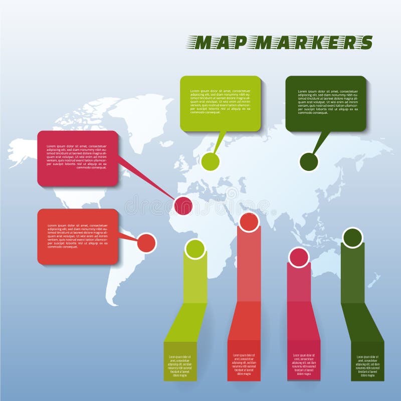 Set of Colorful Map Markers / Map Pointer / Location Icon. Concept of ... Set of Colorful Map Markers / Map Pointer / Location Icon. Concept of ...