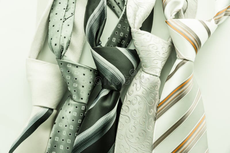 Set of Colorful Men S Ties Isolated on Dark Background Stock Photo ...