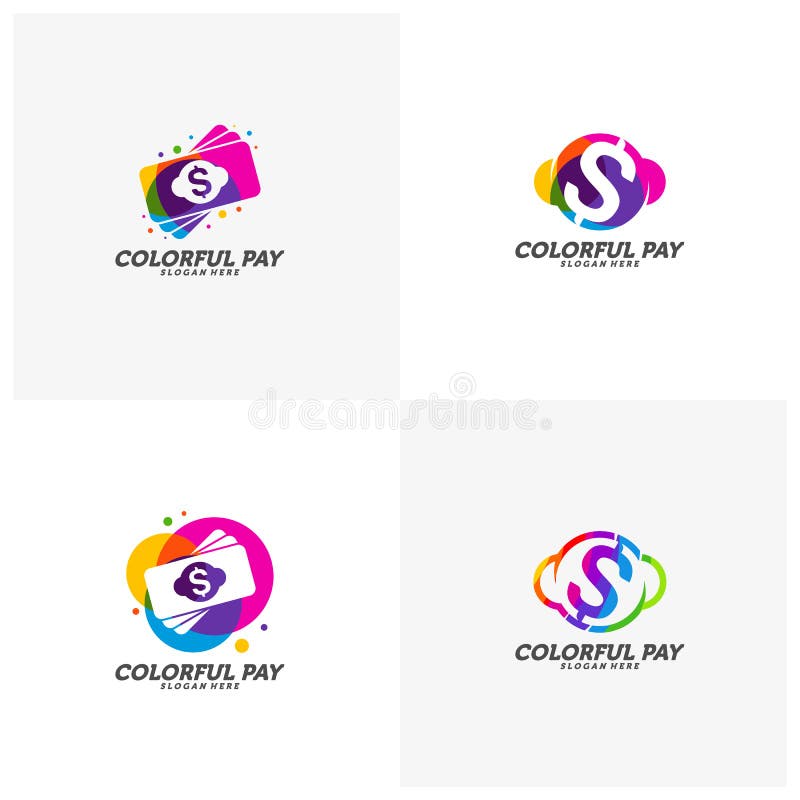 Colorful Money Logo Template Design Vector, Creative Money Logo Concept ...