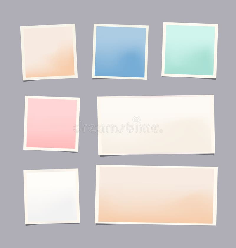 Set of Colorful Notepad Paper Sheet with Frame Stock Vector ...