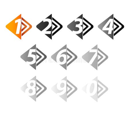 Set of colorful numbers. stock vector. Illustration of card - 31991150