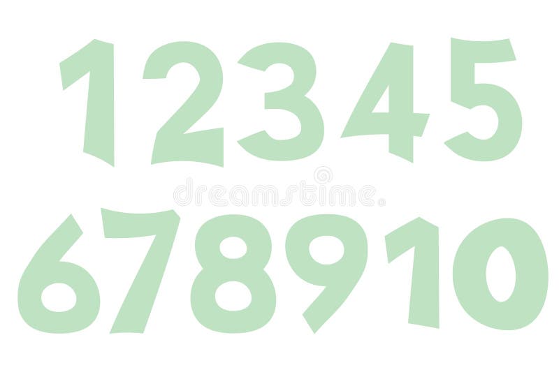 Set of Colorful Numbers. Vector Illustration. Template Elements for ...