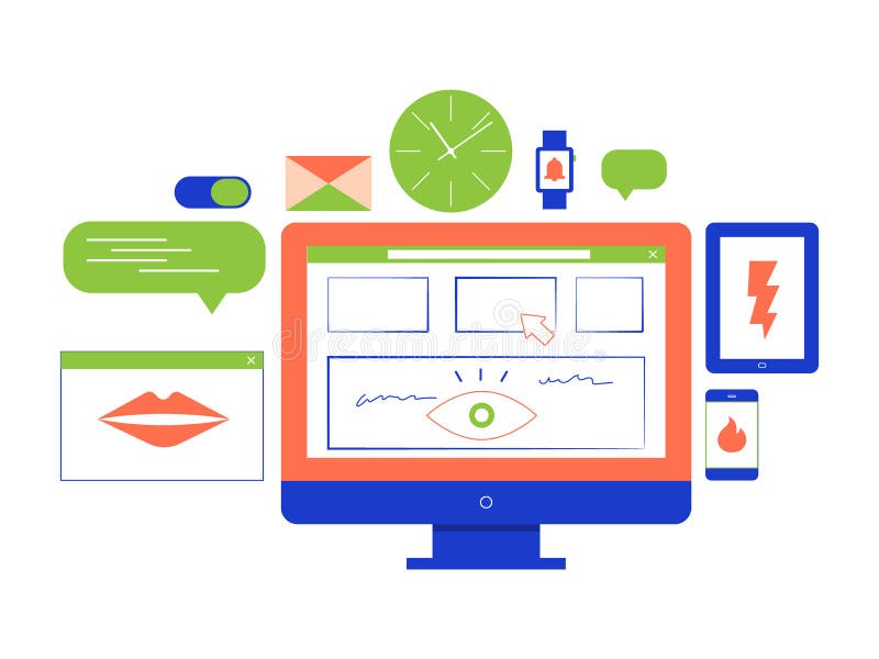 Set of colorful objects stock vector. Illustration of colored - 168817526