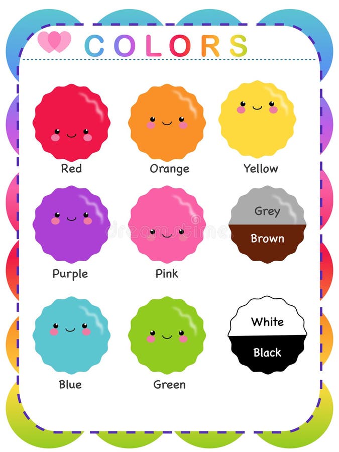 Set of Colorful Objects for Kids Education Stock Vector - Illustration ...