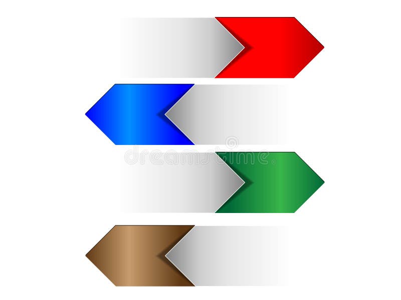 Set of Colorful Options Stickers Stock Vector - Illustration of number ...