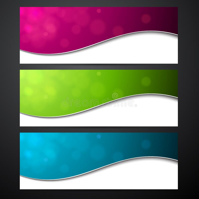 Set of Colorful Paper Banners. Stock Vector - Illustration of backdrop ...