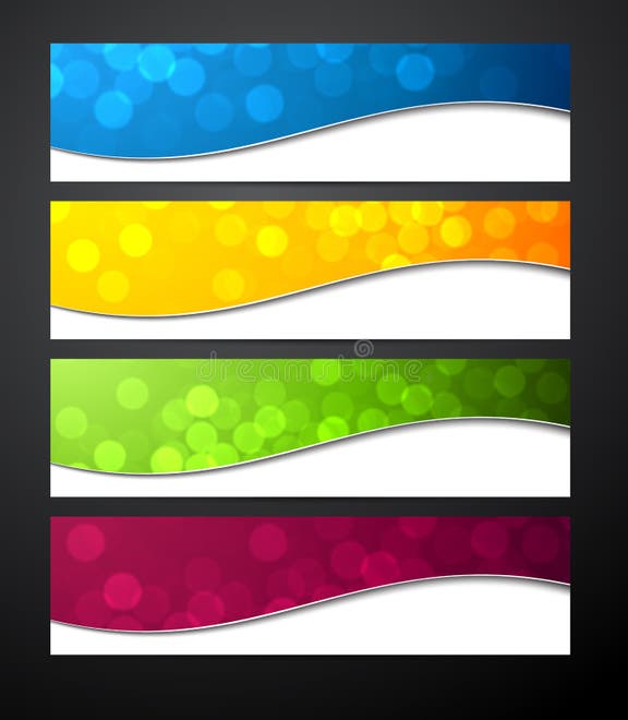 Set of Colorful Paper Banners. Stock Vector - Illustration of colorful ...