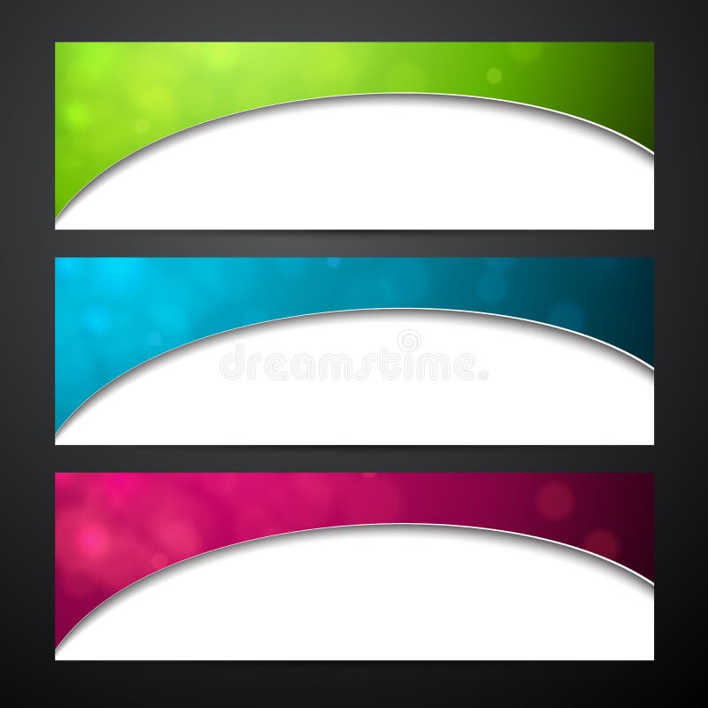 Set of Colorful Paper Banners Stock Vector - Illustration of card ...