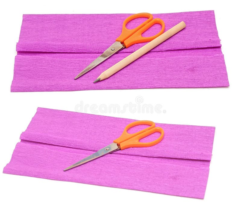 Colorful Paper and Scissors Stock Image - Image of create, scissors ...