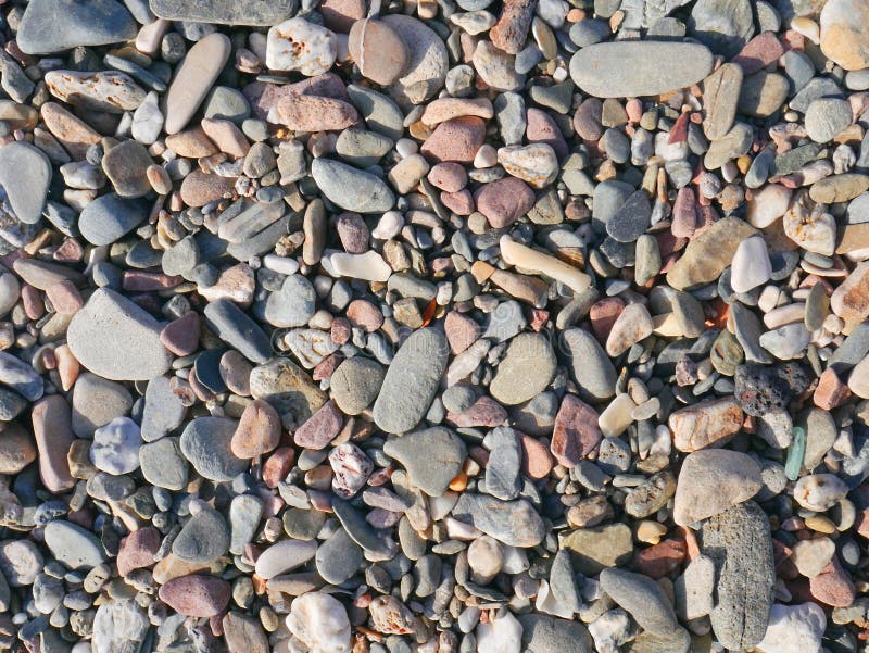 Background of Round Stones on the Beach Seashore Stock Image - Image of ...