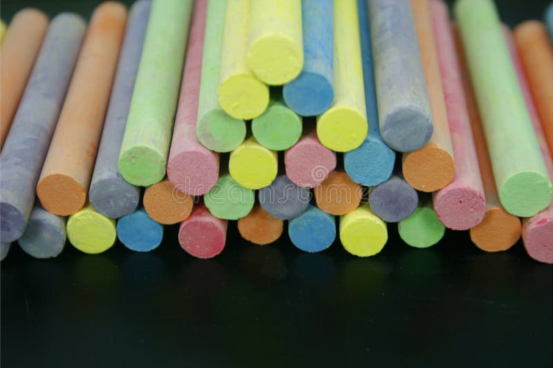 Set of Colorful Pieces of Chalk Stock Image - Image of bright, creation ...