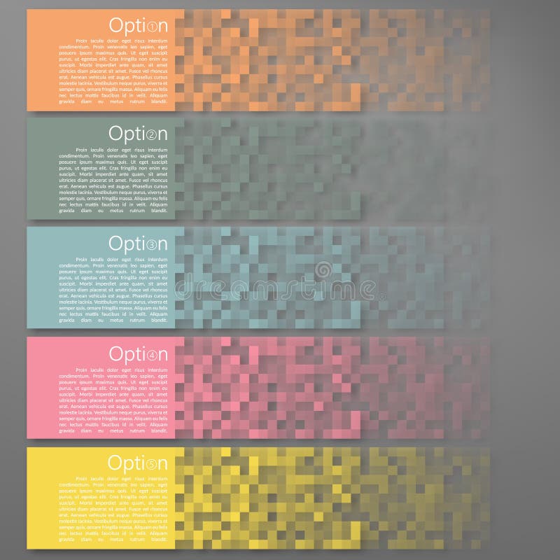 Set of Colorful Pixel Banners Stock Vector - Illustration of corporate ...