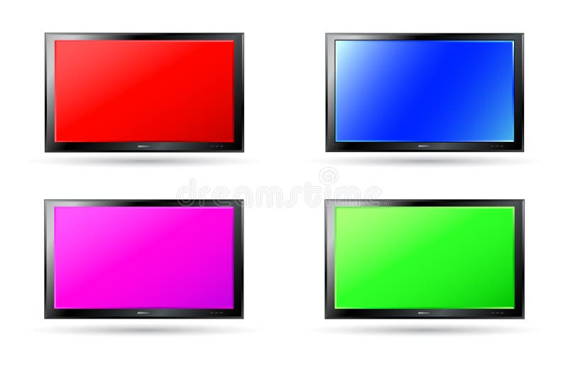 Set of Colorful Plasma Screen Backgrounds Stock Vector - Illustration ...