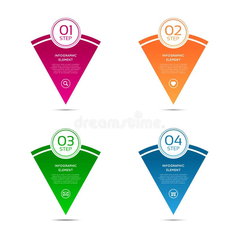 Set of colorful pointers stock vector. Illustration of arrow - 79204249