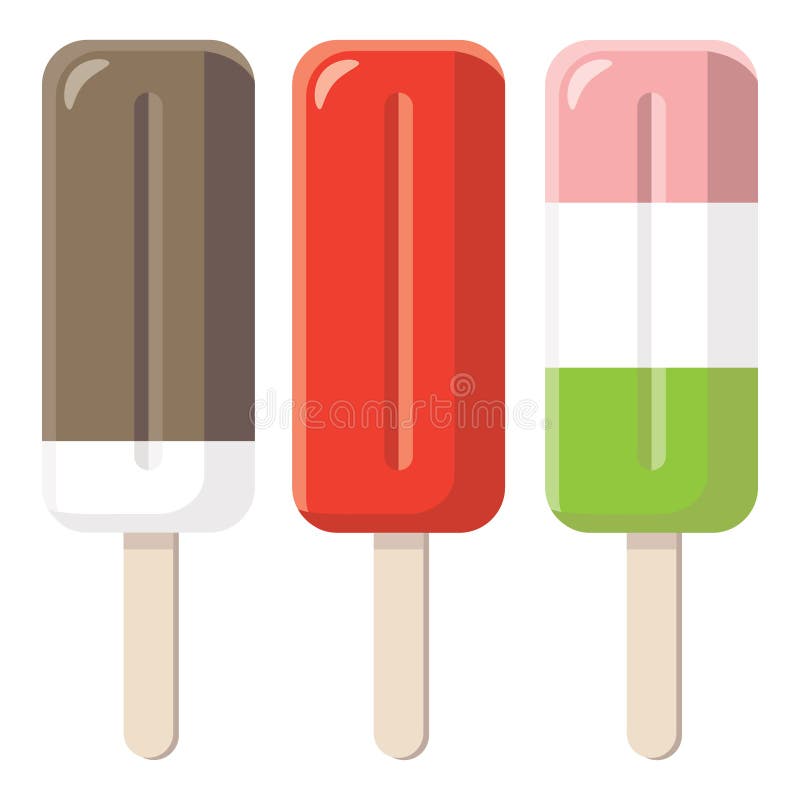 Set of colorful popsicles stock vector. Illustration of confection ...