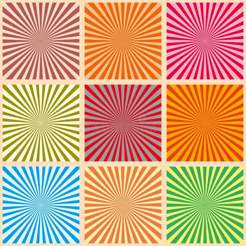 Rays Pattern with Yellow Light Burst Stripes. Sun Ray.Abstract ...