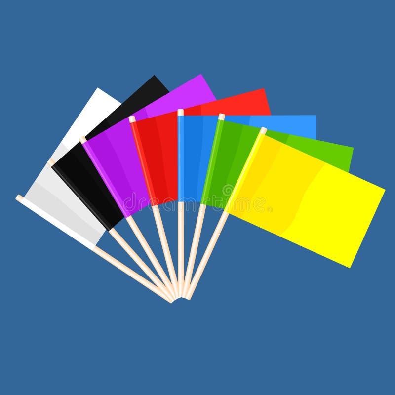 A Set of Colorful Rectangular Flags. Vector Stock Vector - Illustration ...