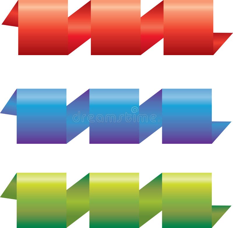 Set of colorful ribbon stock vector. Illustration of sign - 30845488