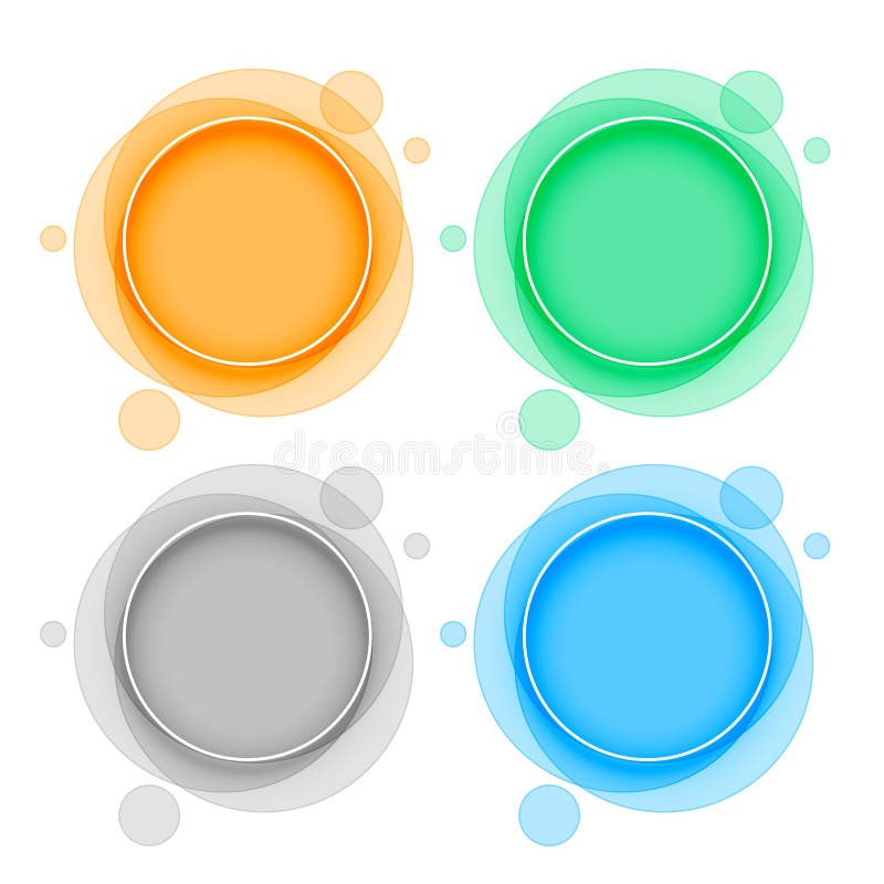 Set of Colorful Round Shape Element Frame Design Stock Vector ...