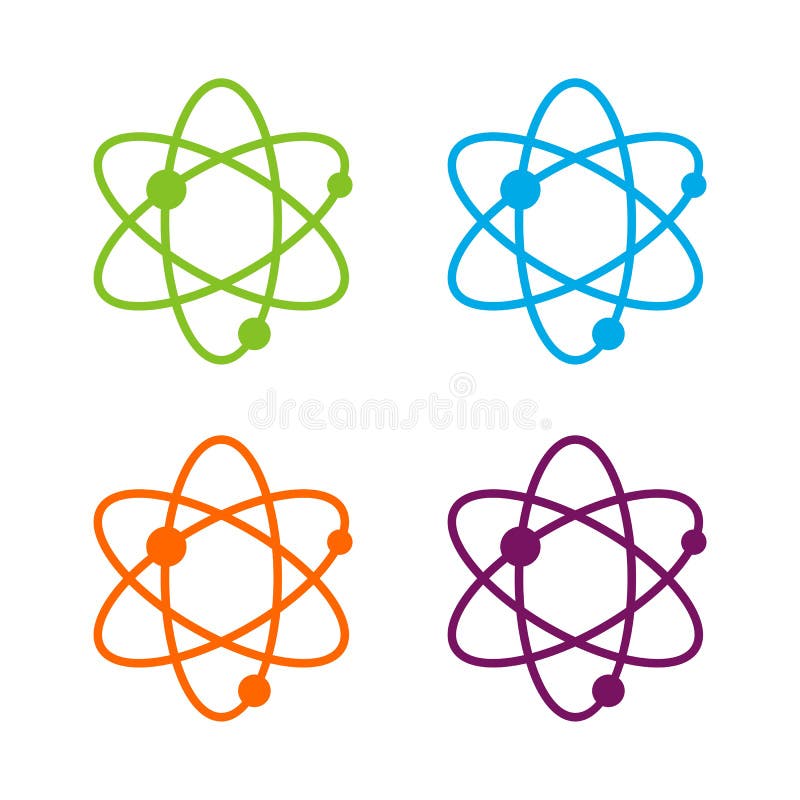 Set Colorful Science Chemistry Logo Template Illustration Design ...