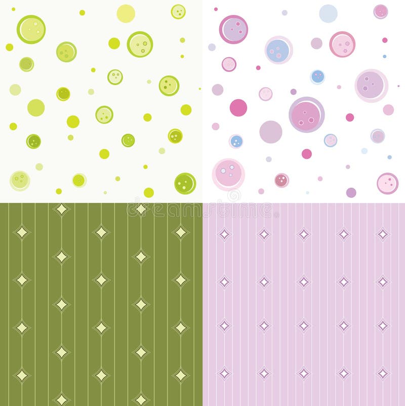 Set of Nine Spring Flowers Seamless Patterns Stock Vector ...