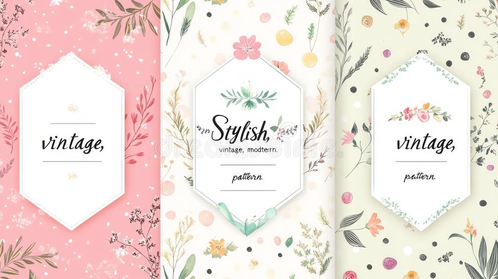 A Set of Colorful, Seamless Patterns for Packaging, Stock Illustration ...