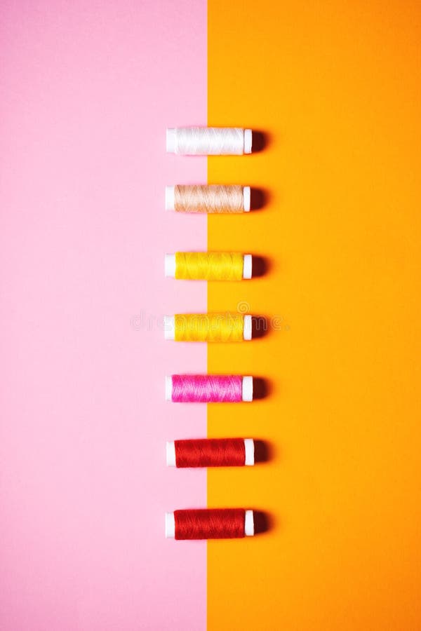 Set of Colorful Sewing Threads on Bright Background. Stock Image ...