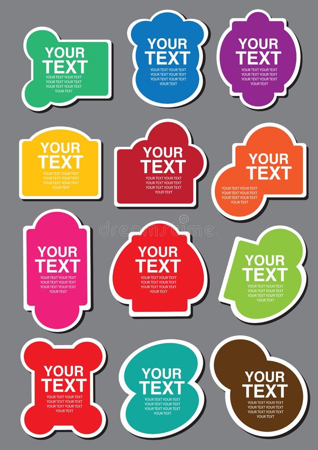 Different shapes label stock vector. Illustration of award - 6875873