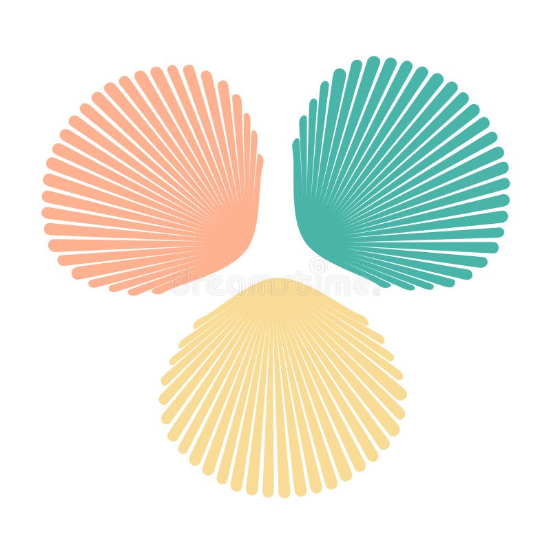 Set of Colorful Shells in Flat Style. Vector Illustration Isolated on ...