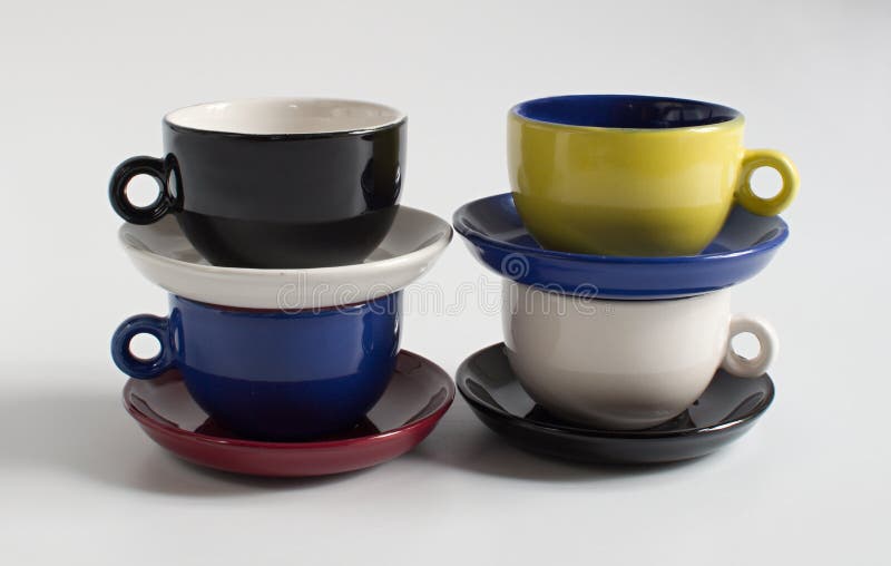 Set of colorful small cups stock photo. Image of cups - 61980846