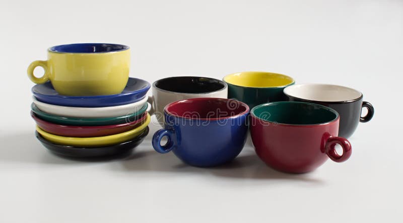 Set of colorful small cups stock photo. Image of cups - 61980644