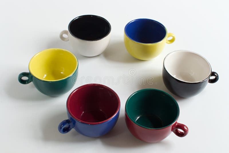 Set of colorful small cups stock photo. Image of cups - 61980846