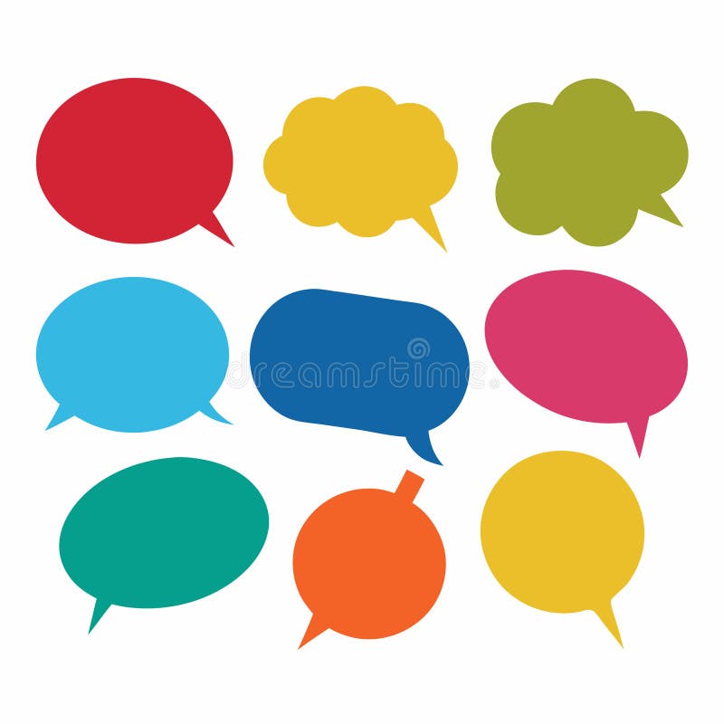 Set of Colorful Speech Bubbles with Different Shapes Stock Vector ... Set of Colorful Speech Bubbles with Different Shapes Stock Vector ...