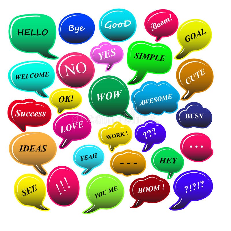 Set of Colorful Speech Bubbles. Vector Illustration. Stock Vector ... Set of Colorful Speech Bubbles. Vector Illustration. Stock Vector ...