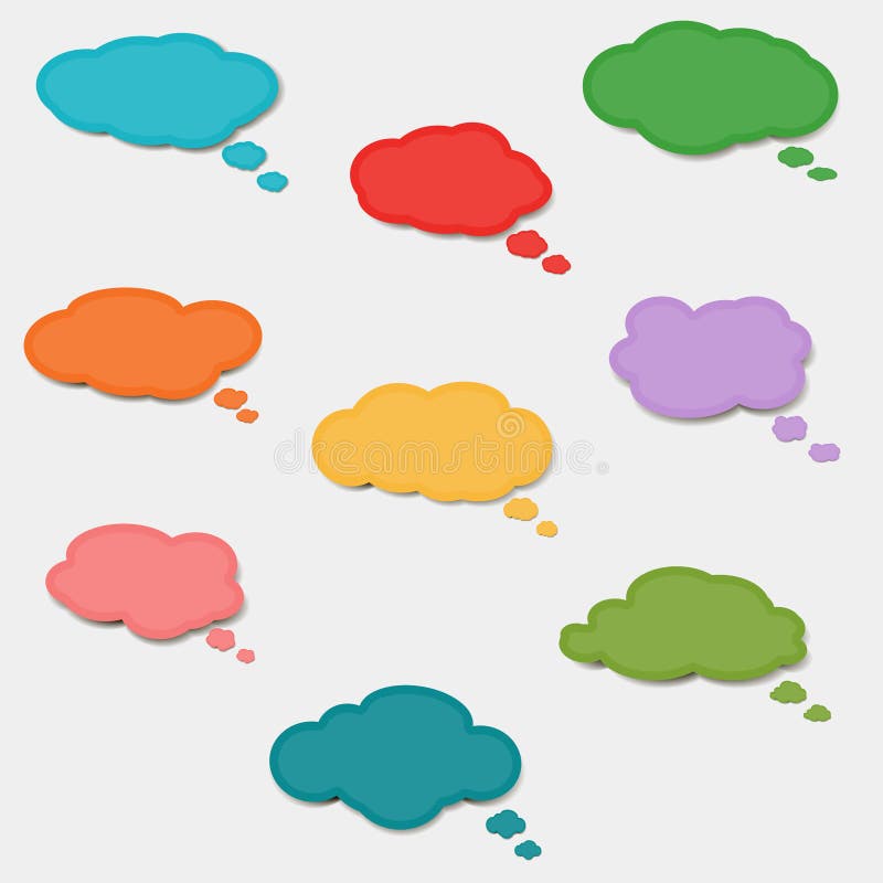 Set of Colorful Speech Bubbles, Vector Stock Illustration ... Set of Colorful Speech Bubbles, Vector Stock Illustration ...