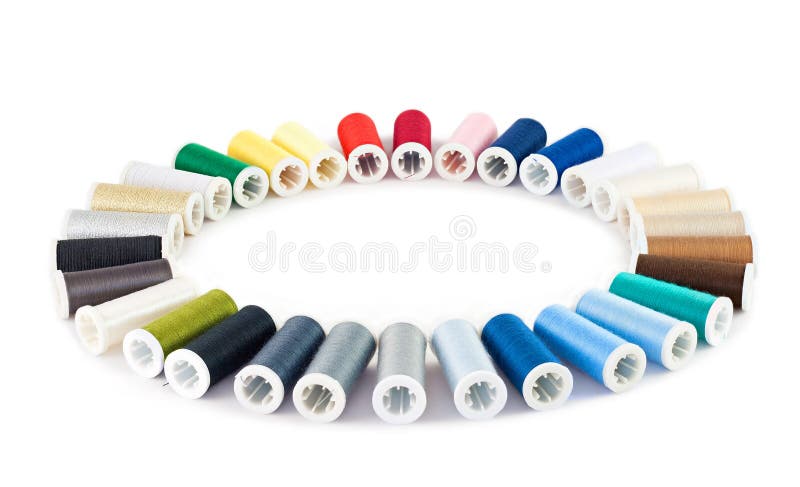 Set of Colorful Spools of Thread Stock Image - Image of skill, sorted ...
