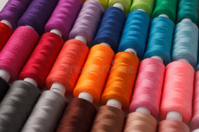 Spools of Thread. Photo for Design Stock Photo - Image of macro, cloth ...