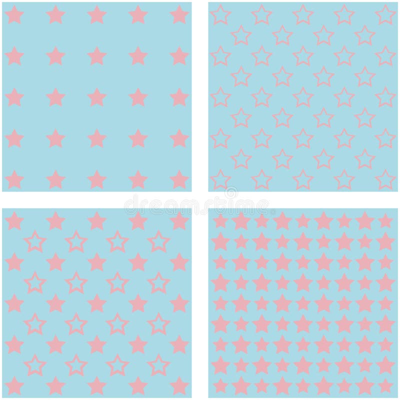 Set of 4 Modern Stars Backgrounds Stock Illustration - Illustration of ...