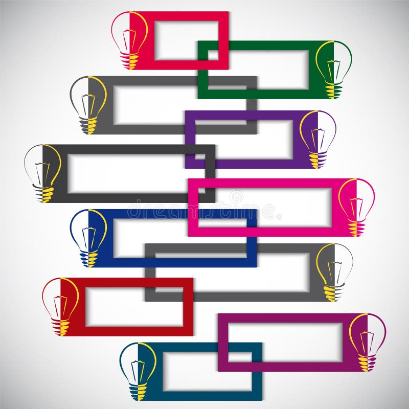 Set of the Colorful Stickers. Stock Vector - Illustration of black ...