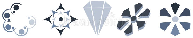 Set of Colorful Stylized Logos Isolated Stock Illustration ...