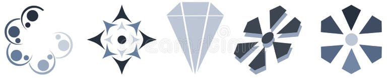 Set of Colorful Stylized Logos Isolated Stock Illustration ...