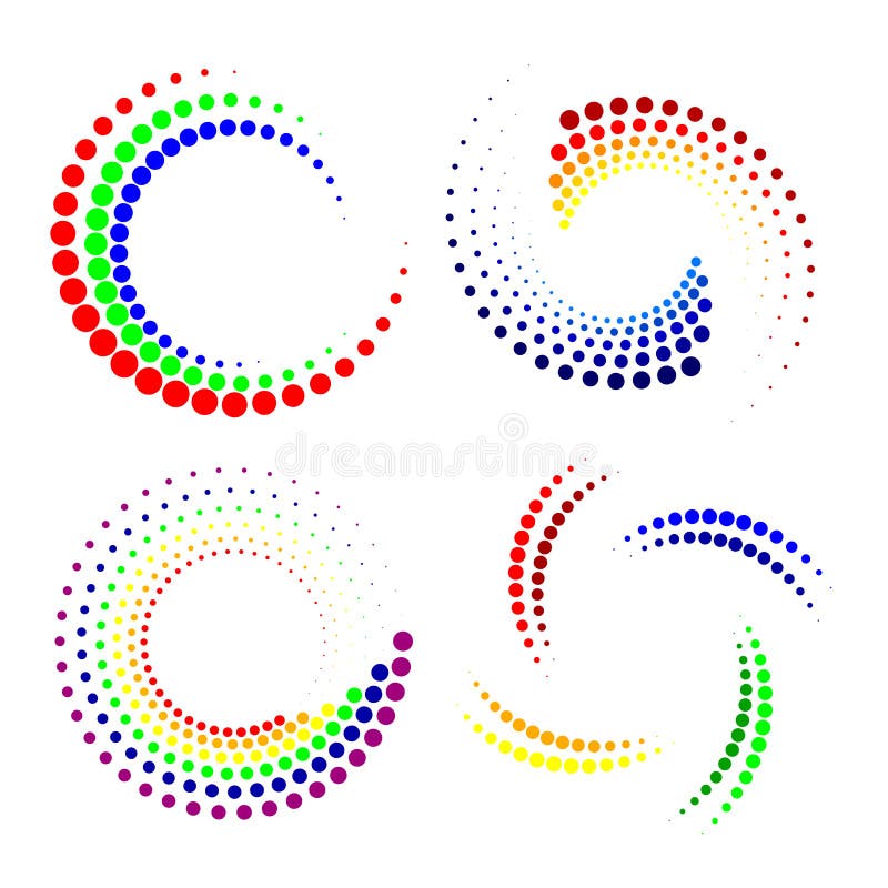 Set of Colorful Symbols in Round Form Stock Vector - Illustration of ...