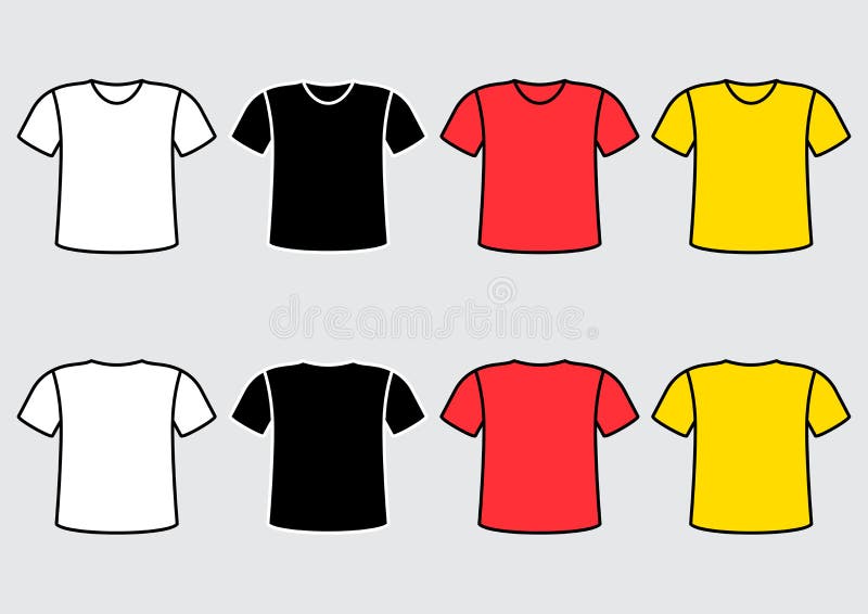 Set of Colorful T-shirt. Vector Illustration Stock Illustration ...