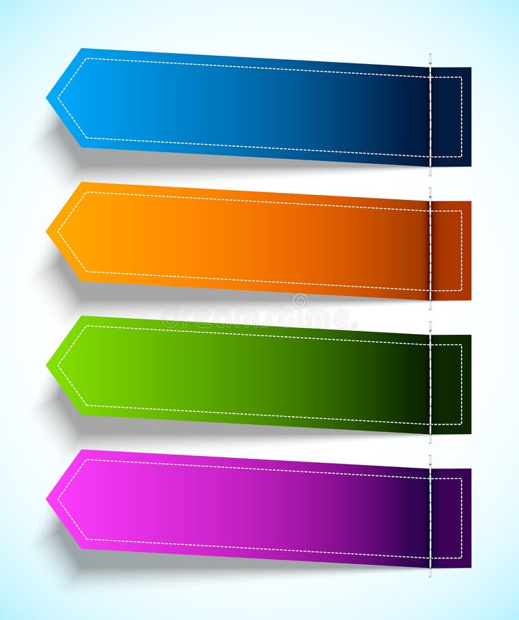 Set of colorful tag stock vector. Illustration of arrow - 32923667