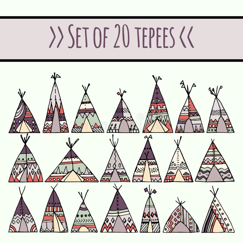 Native Tepees Stock Illustrations – 32 Native Tepees Stock ...