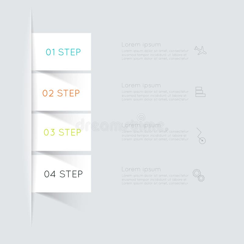 Set of Colorful Text Box with Steps, Trendy Colors. Stock Vector ...