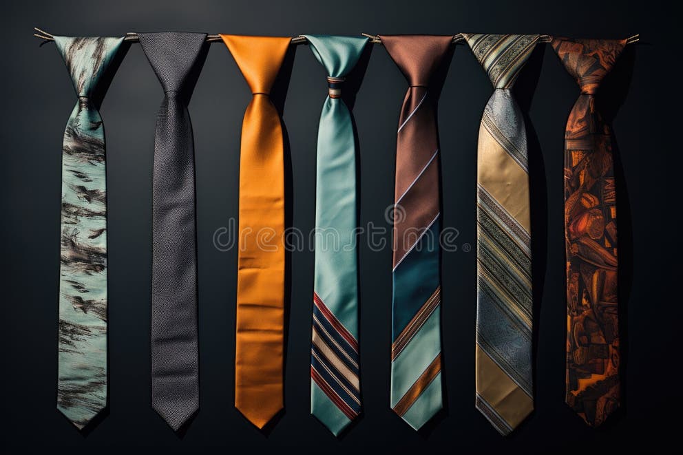 Set of Colorful Ties Isolated Stock Illustration - Illustration of ...