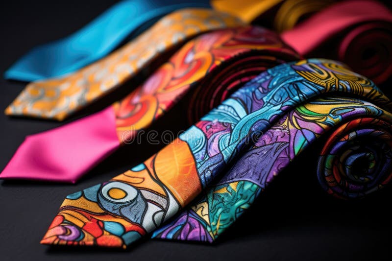 Set of Colorful Ties Isolated Stock Photo - Image of object, fashion ...