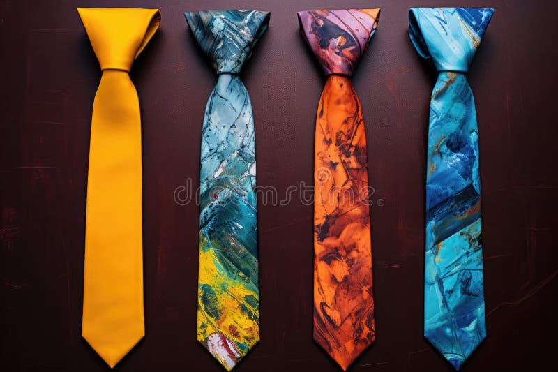 Set of Colorful Ties Isolated Stock Illustration - Illustration of ...